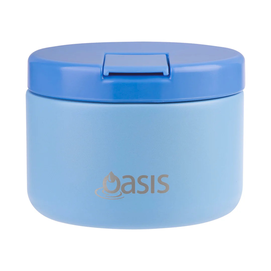 Oasis Insulated Food Flask Quick Release Lid 300ml - Blue – BabyBento